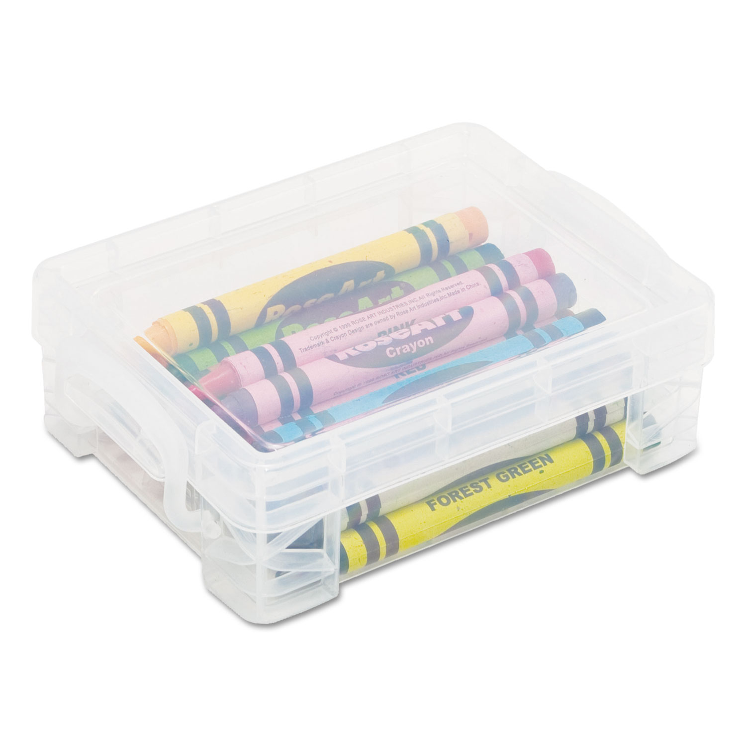 Advantus Super Stacker Crayon Box Clear 4 3 4 X 3 1 2 X 1 3 5