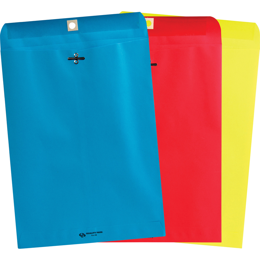 Quality Park #90 Envelopes, Clasp Closure, Yellow, Pack Of 10 Envelopes ...