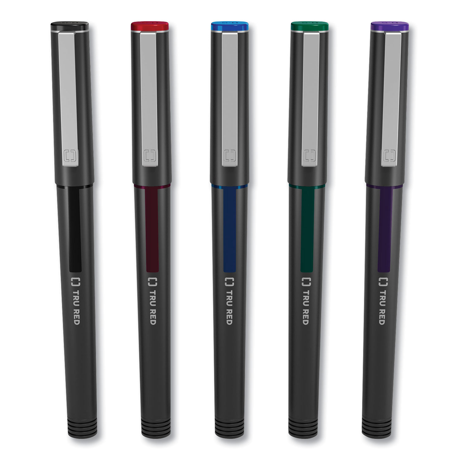 TRU RED Rollerball Pen, Stick, Fine 0.5 mm, Assorted Ink and Barrel ...