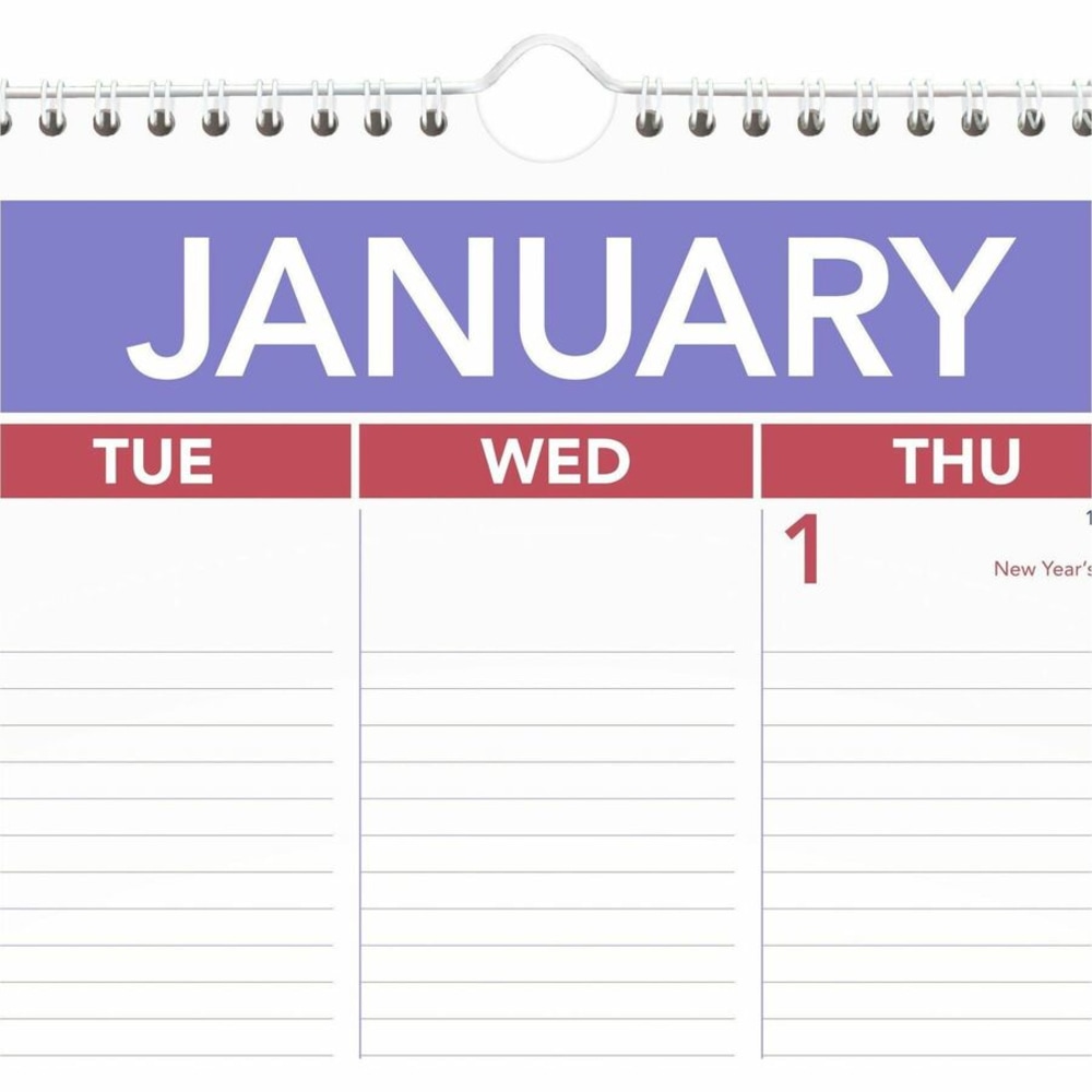 AT-A-GLANCE Monthly Wall Calendar with Ruled Daily Blocks, 20 x 30 ...