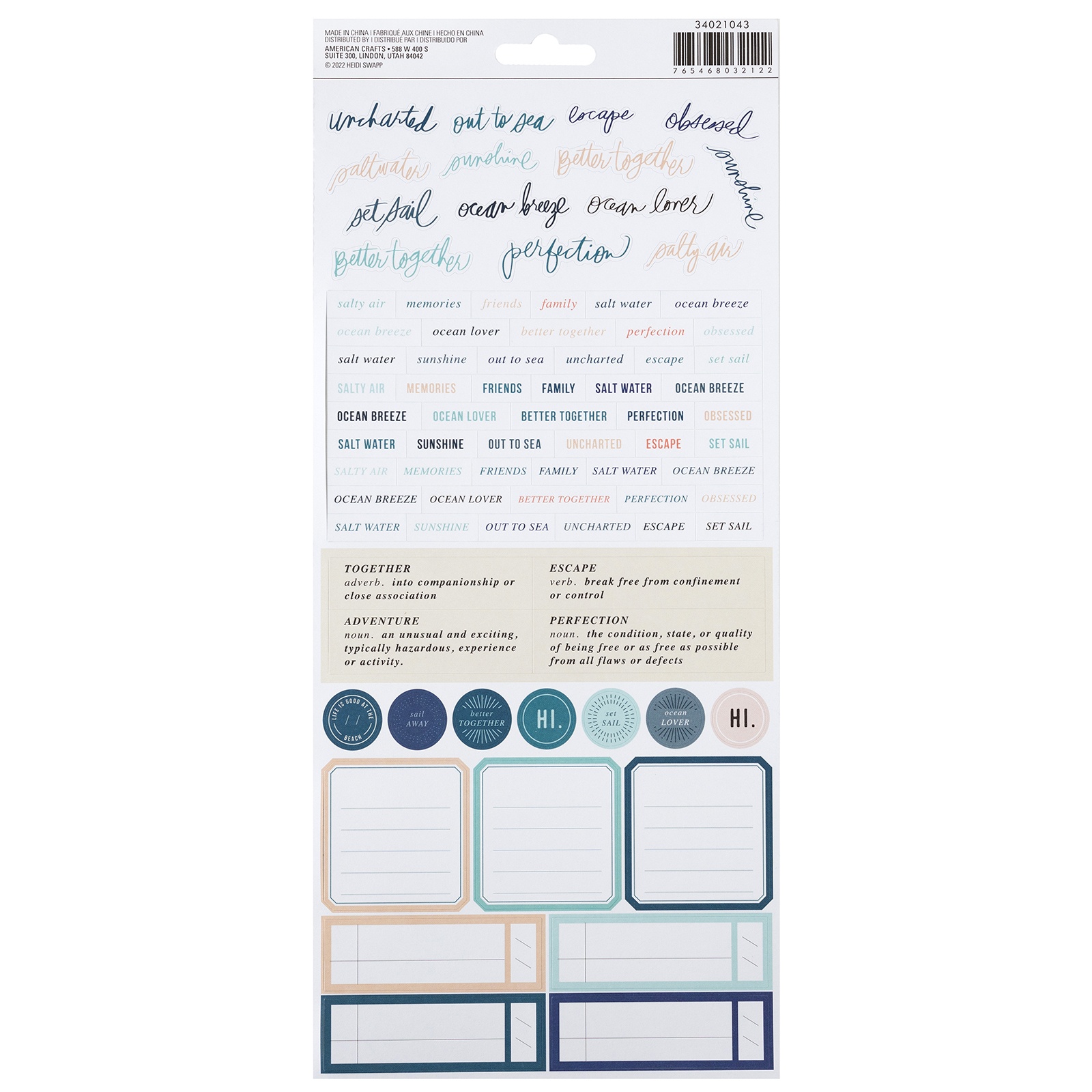 Heidi Swapp Set Sail Cardstock Stickers | OfficeSupply.com
