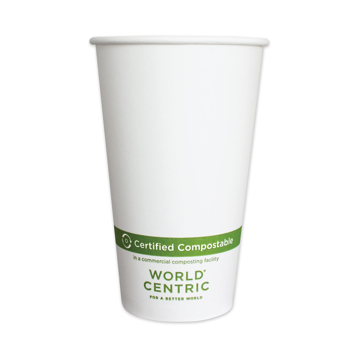 World Centric Paper Hot Cups, 16 oz, White, 1,000/Carton | OfficeSupply.com
