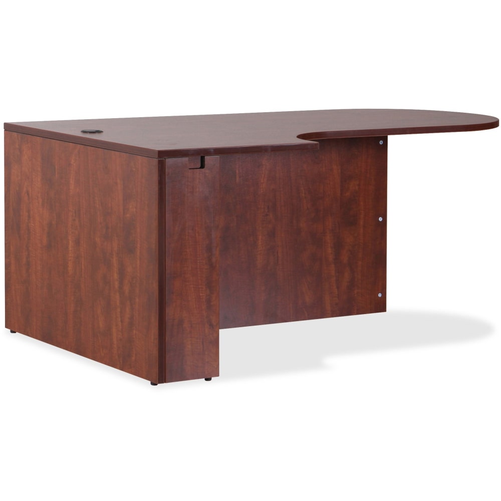 Lorell Essentials Series 72"W Left Peninsula Desk, Cherry, Box 1 of 2 ...
