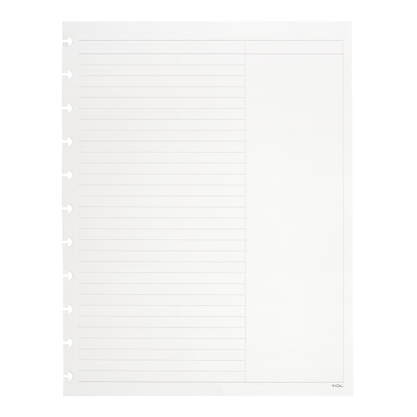 TUL Discbound Notebook Refill Pages, Letter Size, Margin Ruled, 100 ...