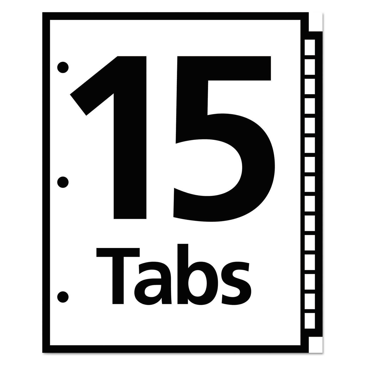 Office Essentials Table 'n Tabs Dividers, 15-Tab, 1 to 15, 11 x 8.5 ...