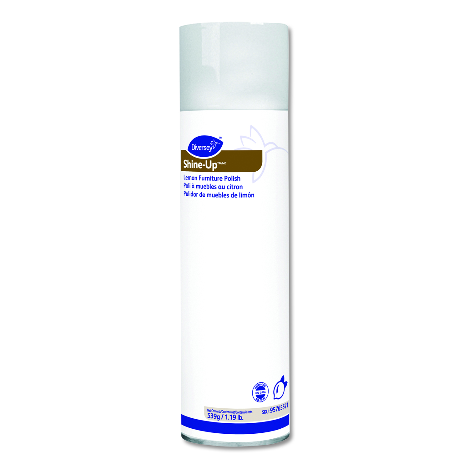 Diversey Shine-Up Furniture Cleaner, Lemon Scent, 13.8 oz Aerosol Spray ...