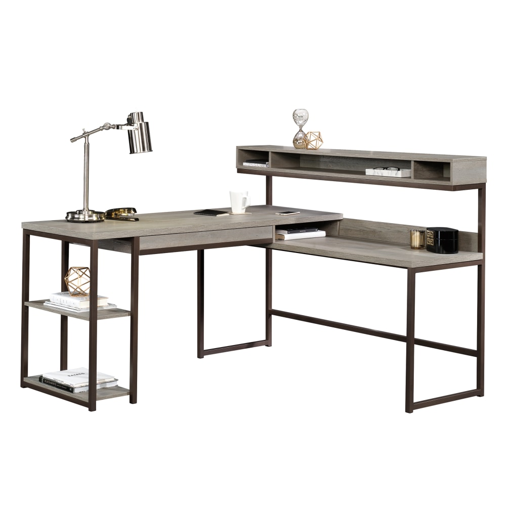 Sauder Manhattan Gate 61"W L-Shape Computer Desk With Wireless Charger ...