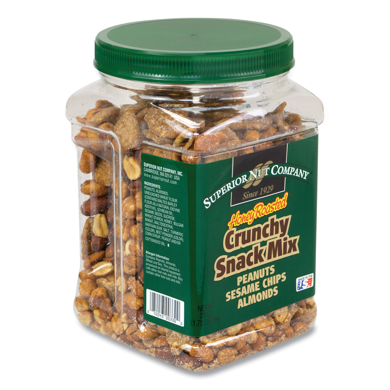 Superior Nut Company Honey Roasted Crunch Snack Mix, 28 oz Tub ...