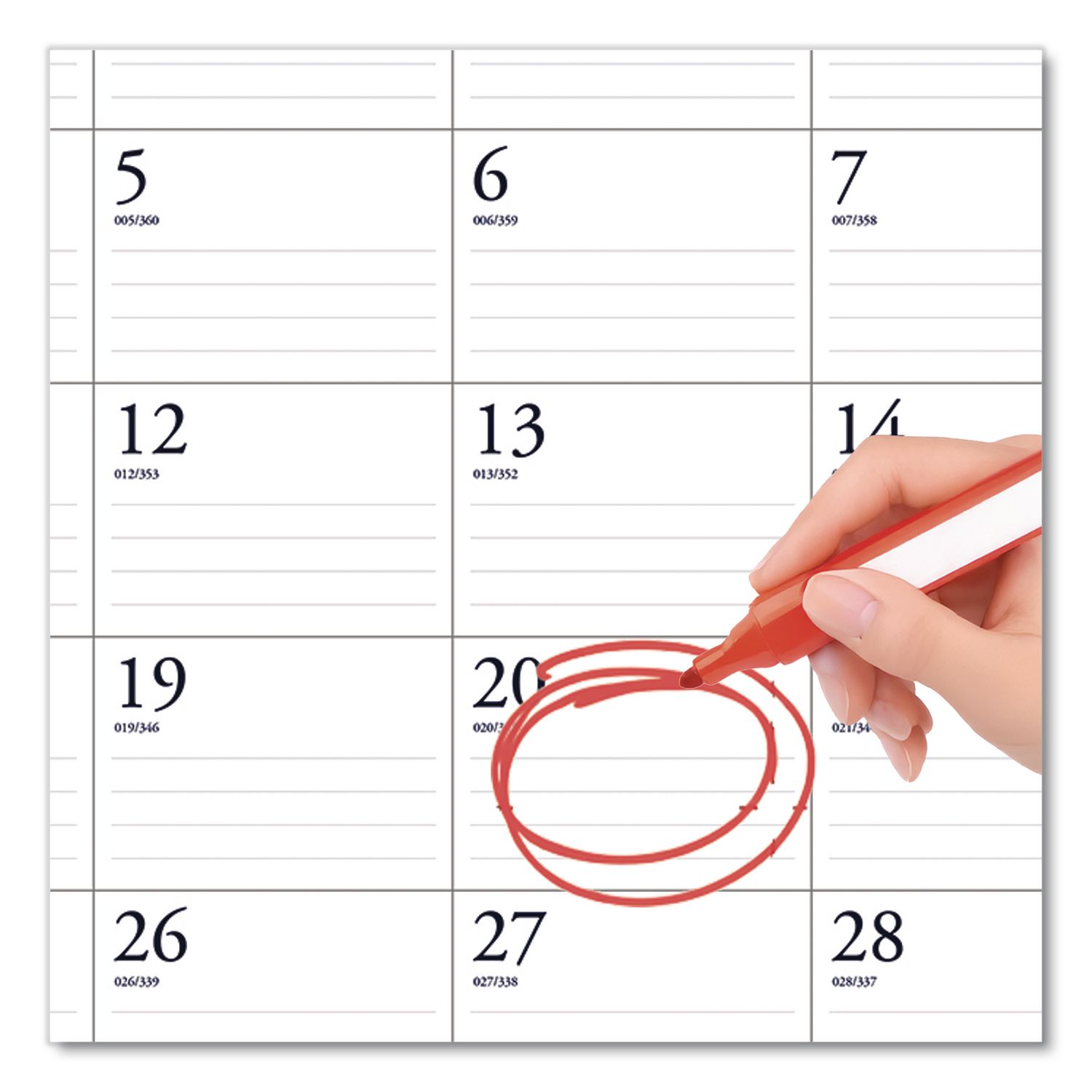House of Doolittle Recycled Two-Color Monthly Desk Pad Calendar, 22 x ...