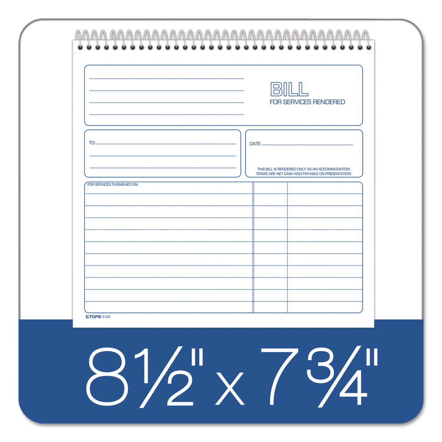 TOPS 2-part Carbonless Wirebound Invoice Book - Wire Bound - 2 Part ...
