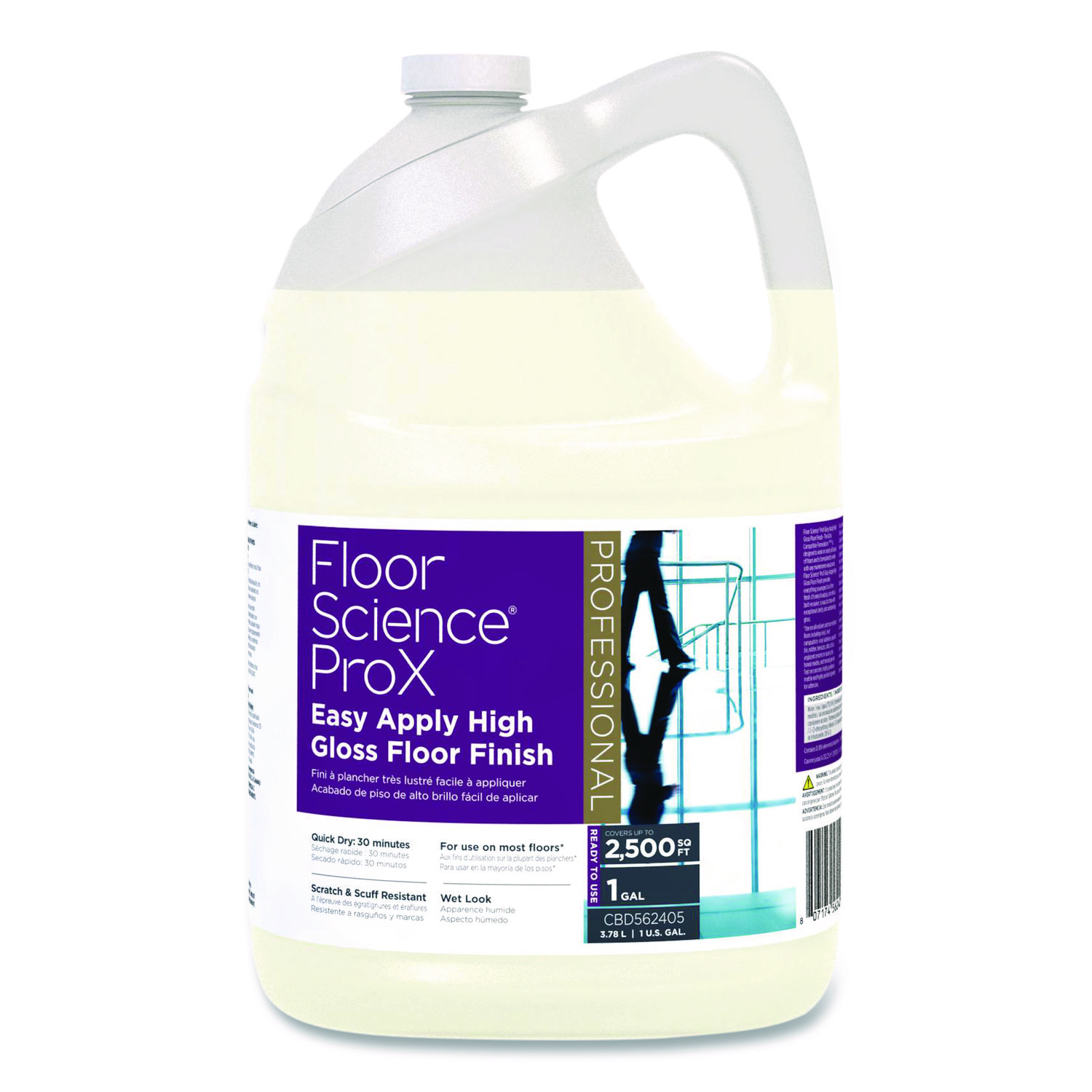 Diversey Floor Science ProX Easy Apply High Gloss Floor Finish, 1 gal ...