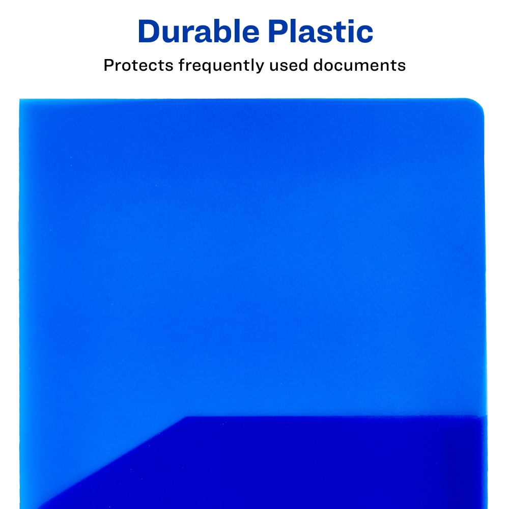 Avery Translucent Two Pocket Water Resistant Folder, 8-1/2" x 11", Blue ...