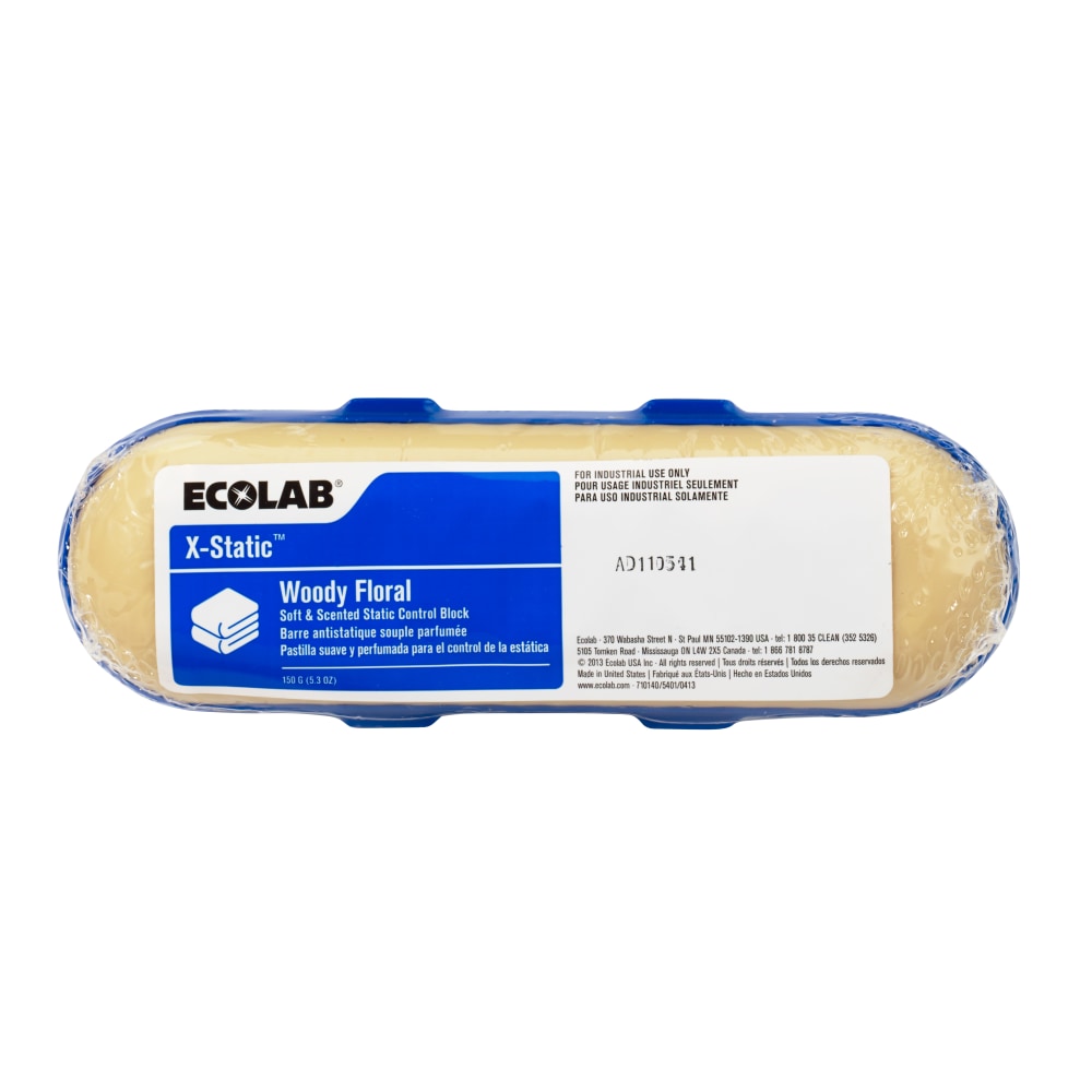 Ecolab X-Static Dryer Blocks, Woody Floral Scent, 5.29 Oz, Pack Of 12 ...