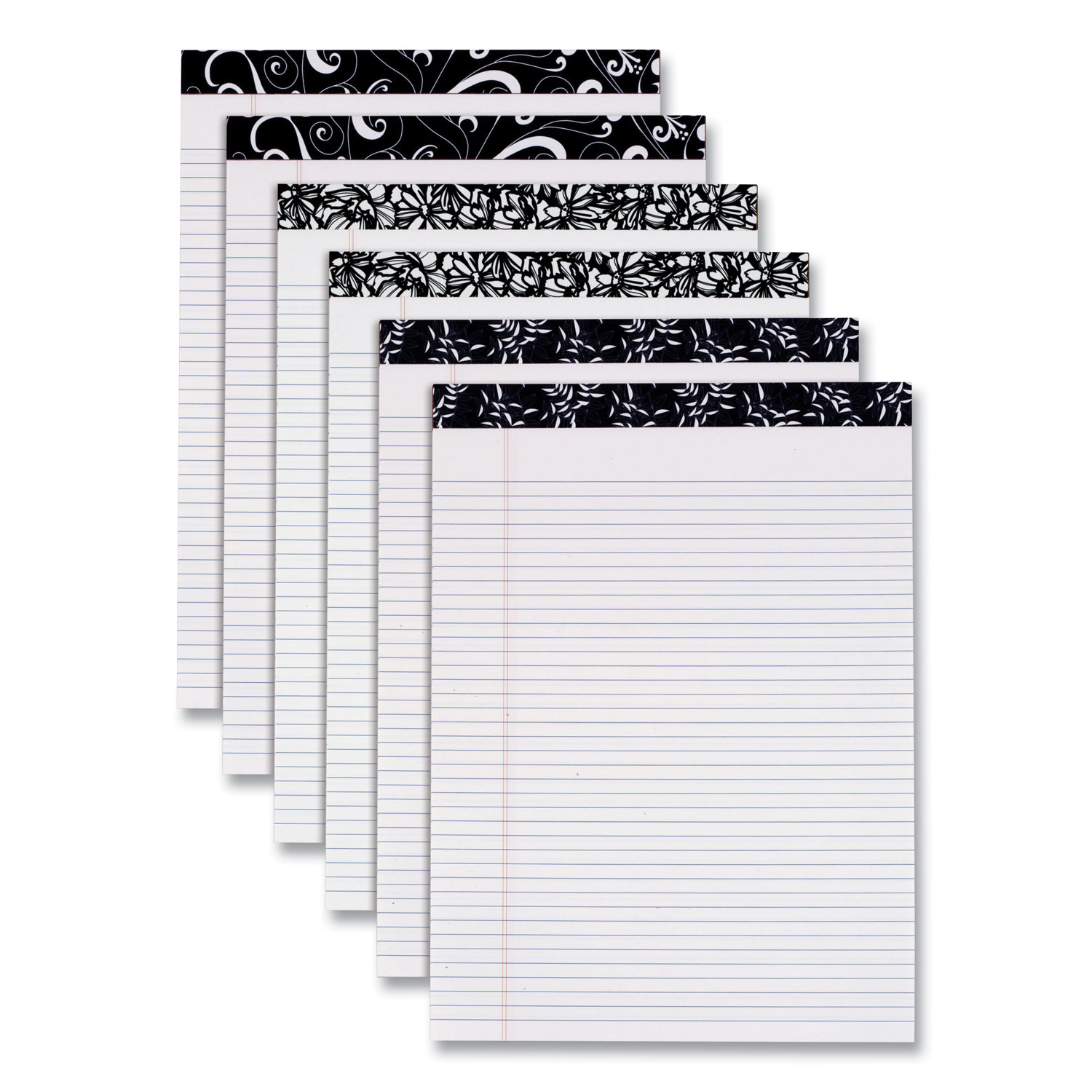 TOPS Fashion Legal Pads, Narrow Rule, 8.5 x 11.75, 50 White Sheets, 6 ...