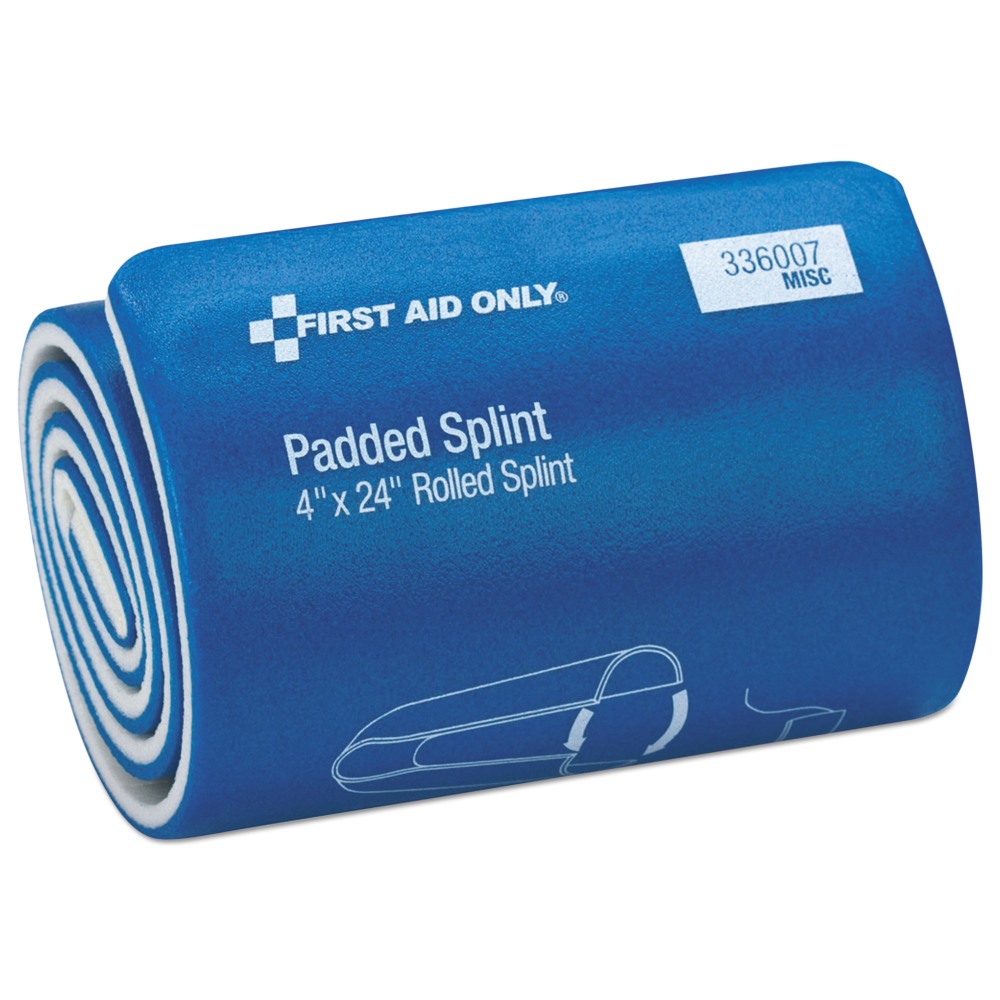 First Aid Only Padded Aluminum Splint, 4" x 24", Blue/White ...