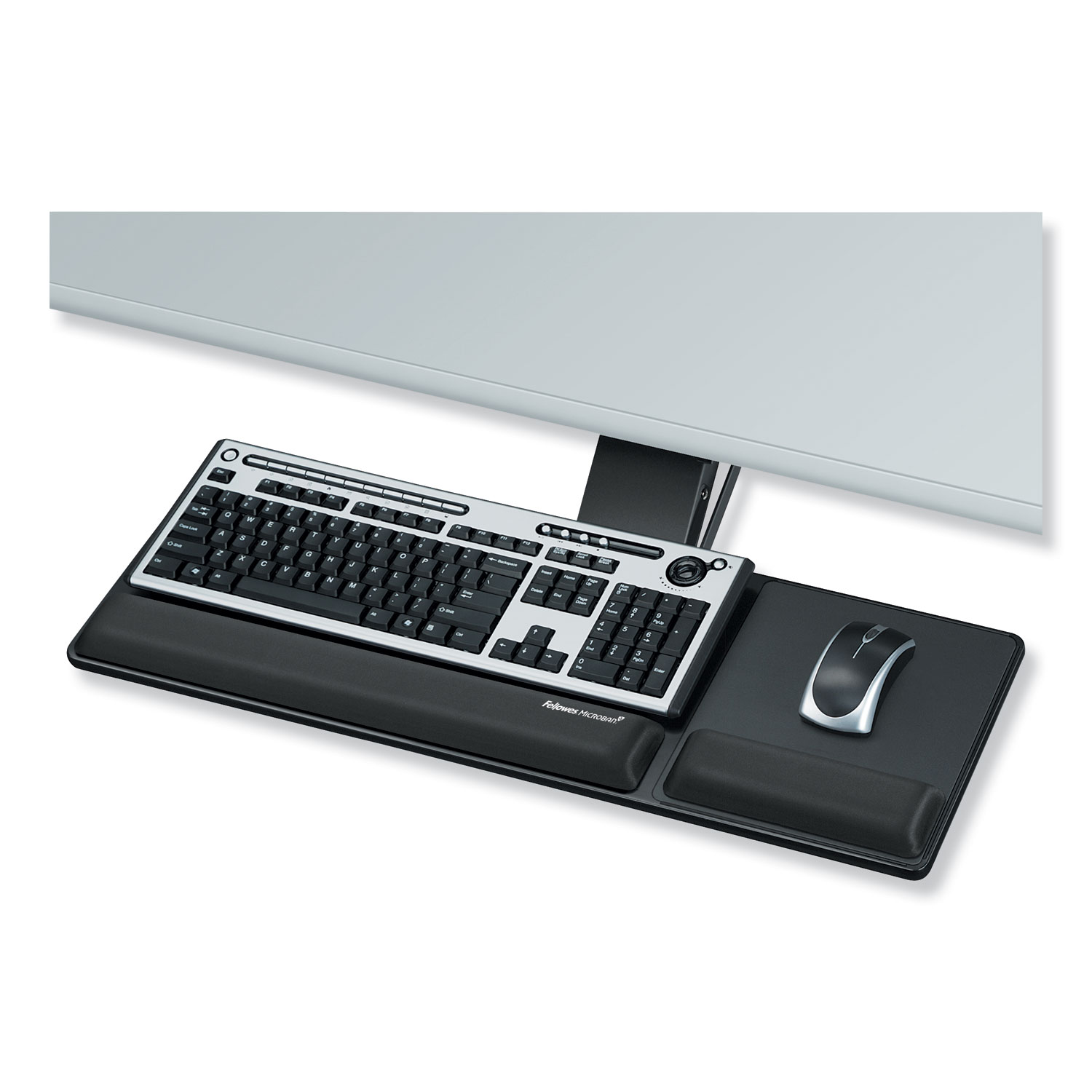 Fellowes Designer Suites Compact Keyboard Tray, 19w x 9.5d, Black ...