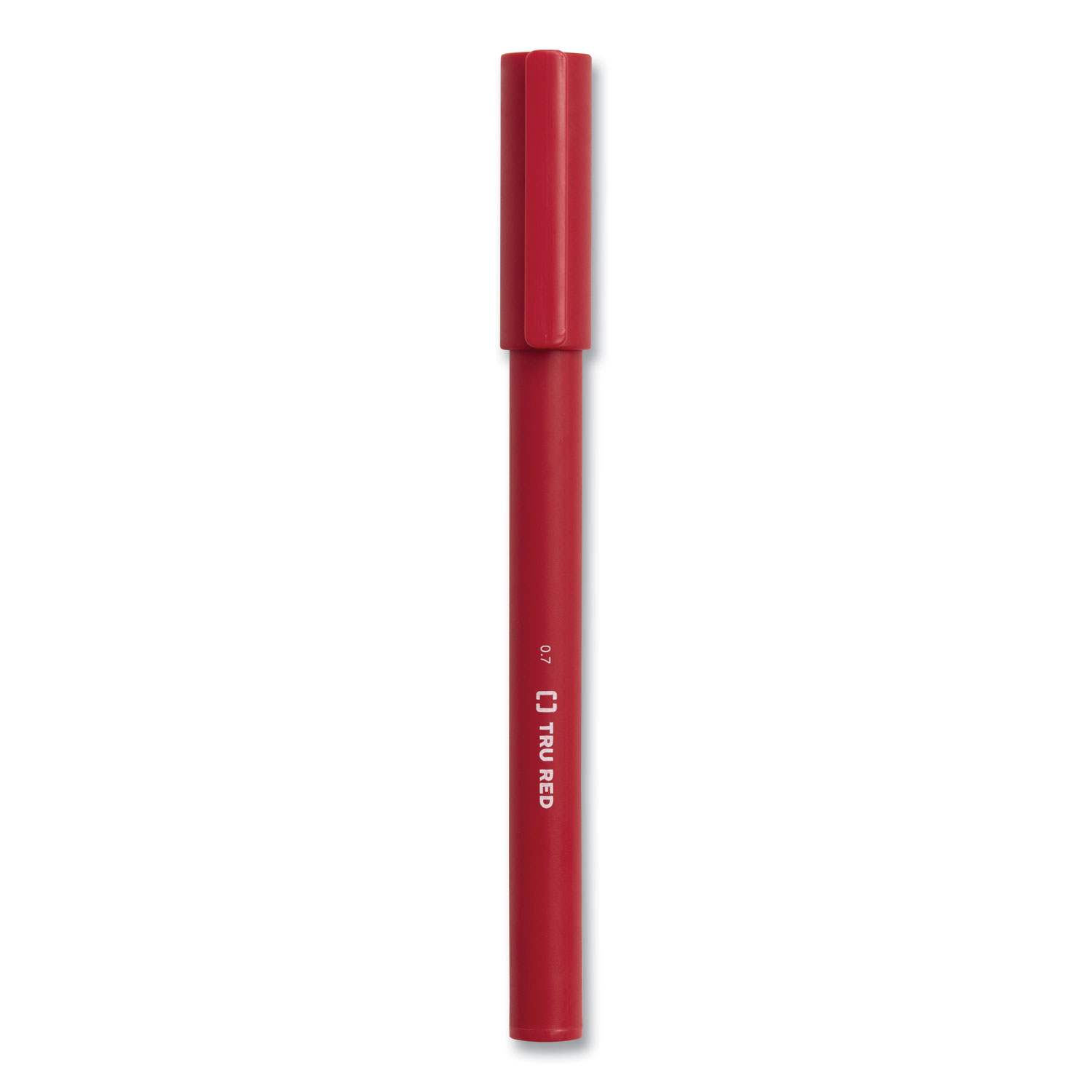 TRU RED Quick Dry Gel Pen, Stick, Medium 0.7 mm, Red Ink, Red Barrel ...