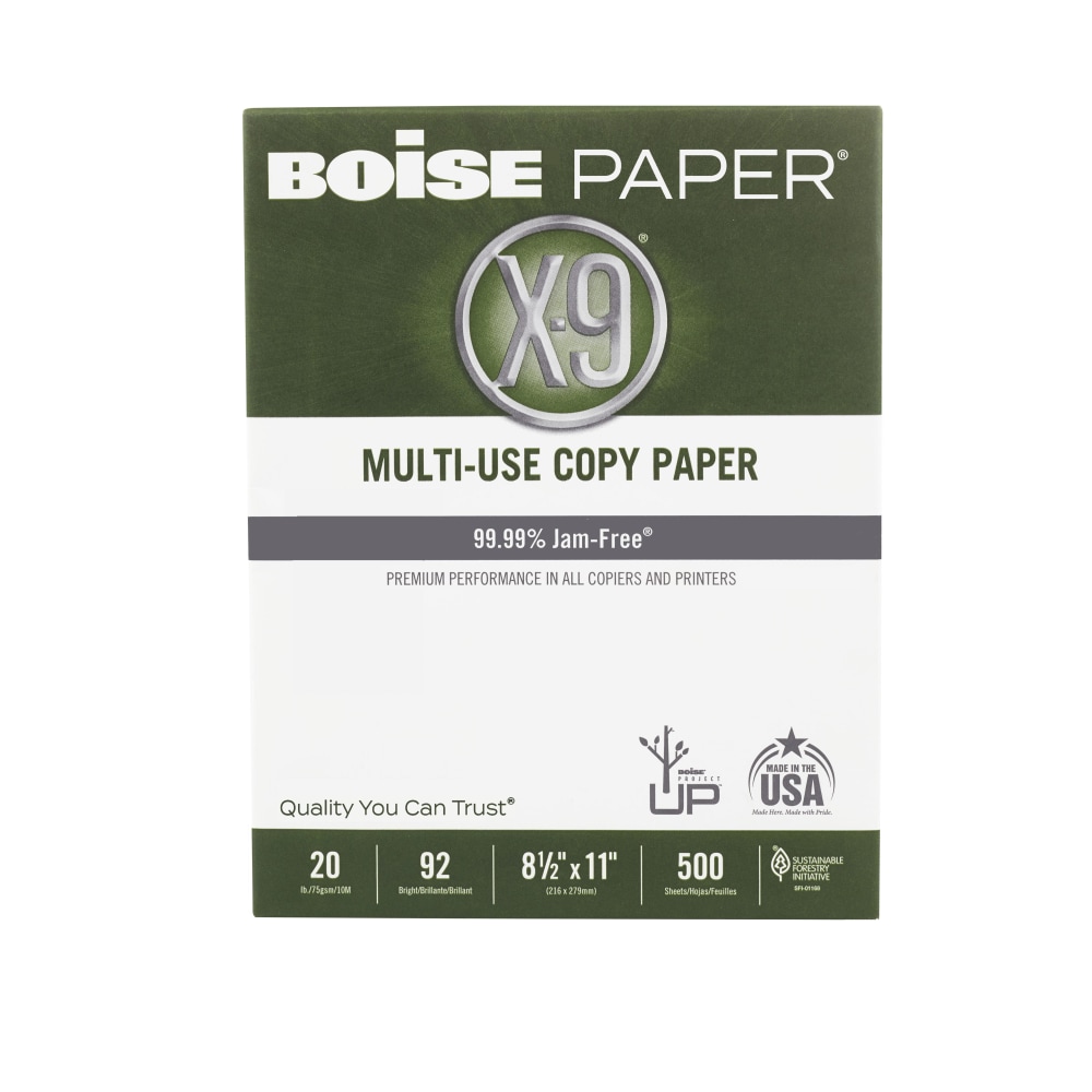 Boise X-9 Multi-Use Printer & Copy Paper, White, Letter (8.5" x 11 ...