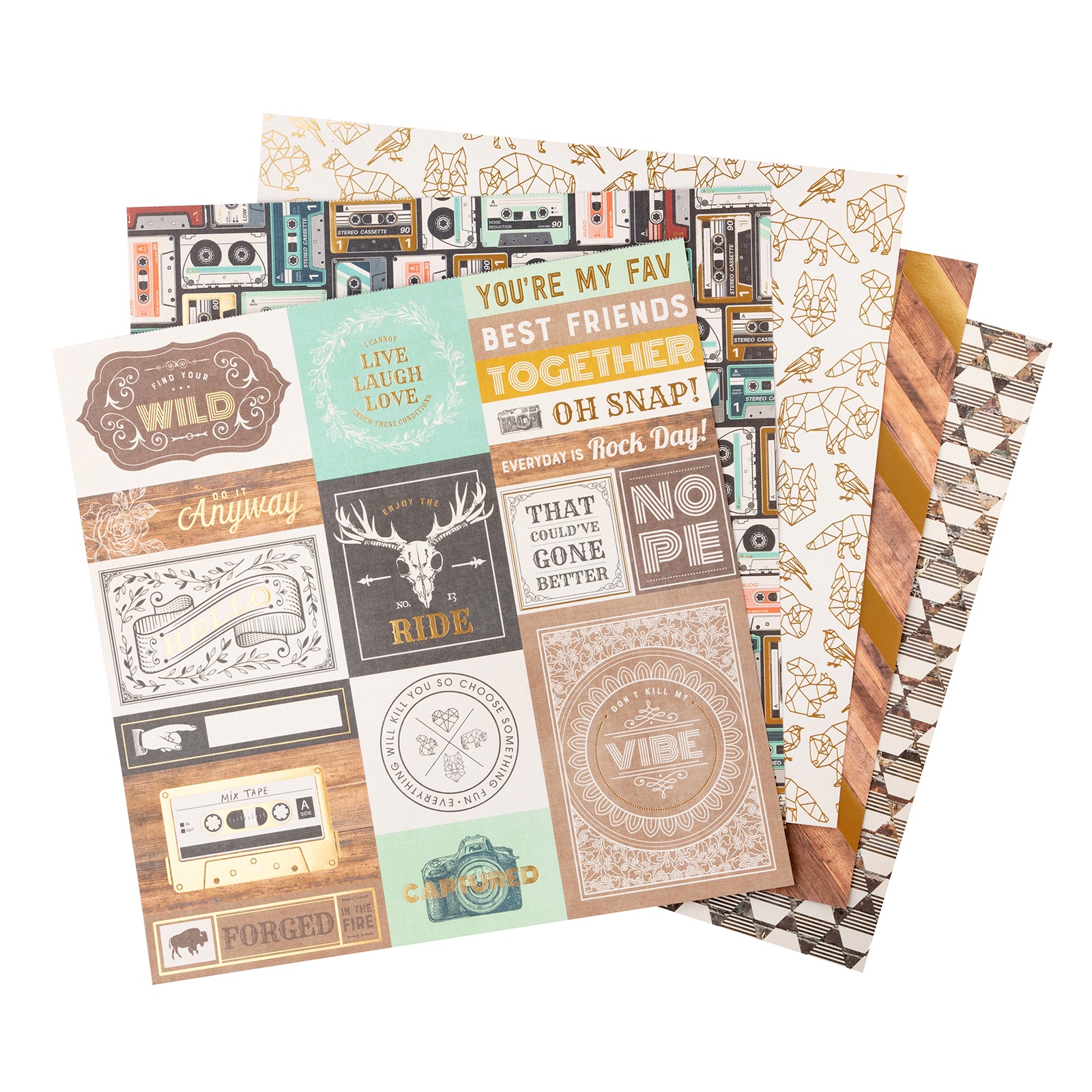 American Crafts Double-Sided Paper Pad 12"X12" 24/Pkg | OfficeSupply.com