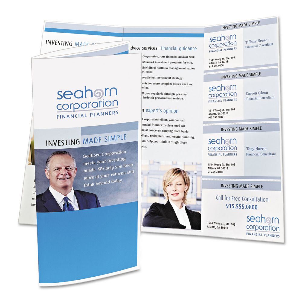 Avery Tri-Fold Brochure Paper w/Tear-Away Cards | OfficeSupply.com