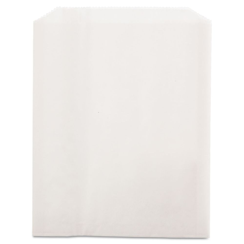 Bagcraft Grease-Resistant Single-Serve Bags, 6" x 0.75" x 7.25", White ...