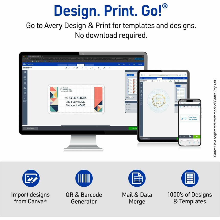 Avery TrueBlock File Folder Labels With Sure Feed Technology, 5366 ...