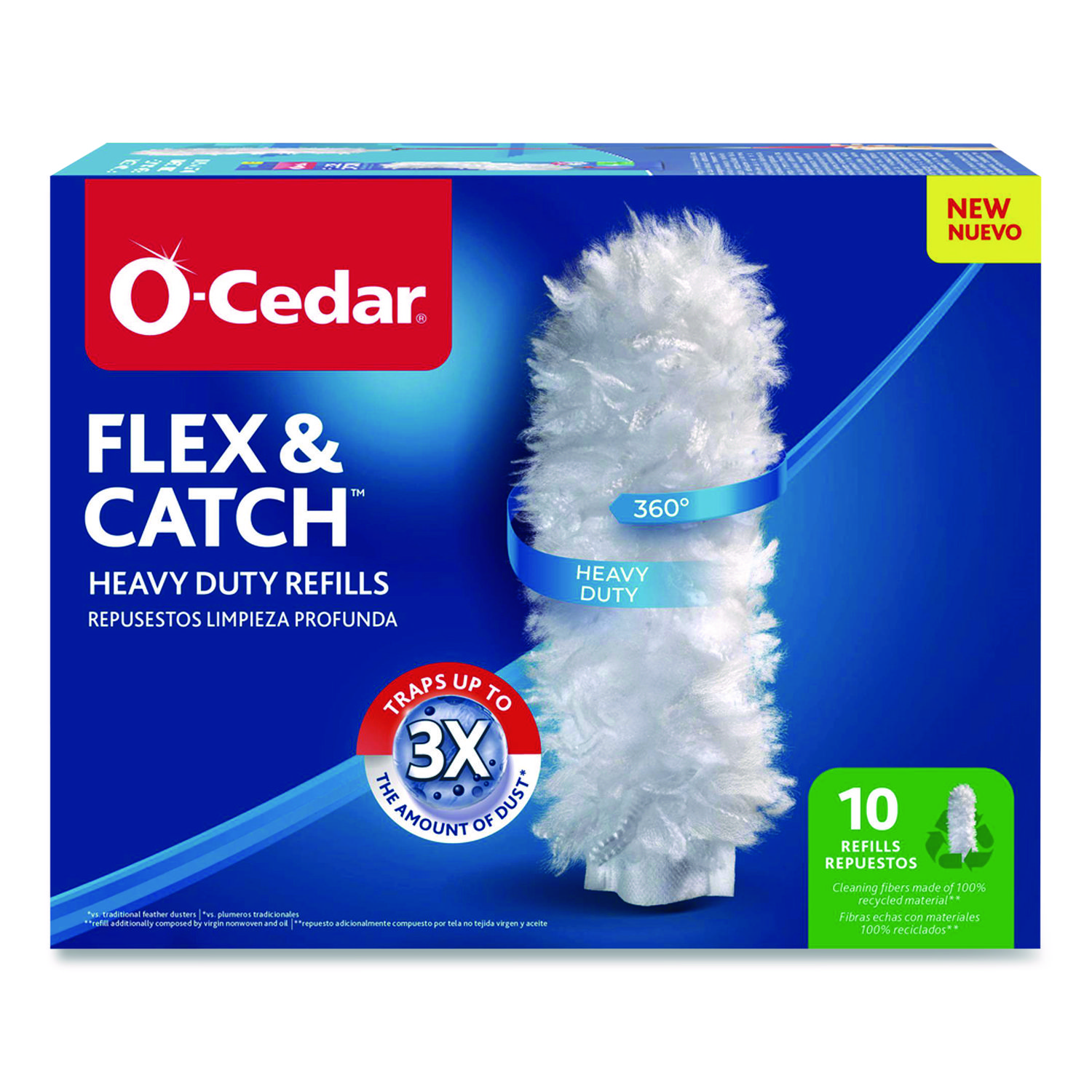 Flex and Catch Duster Heavy-Duty Refills, Polyester, White, 10/Pack, 4 ...