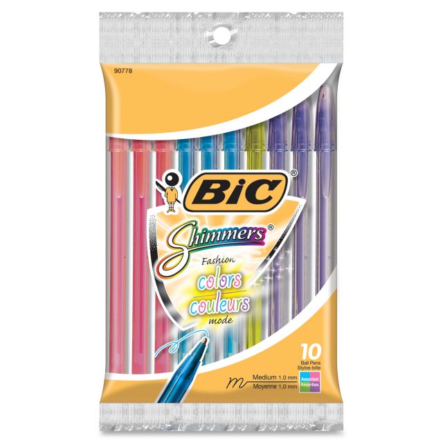 BIC Shimmers Stick Ballpoint Pens | OfficeSupply.com