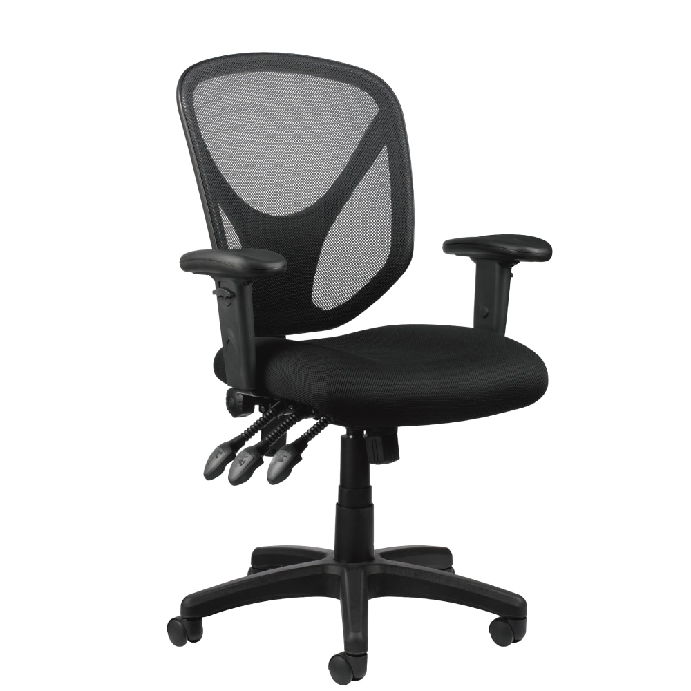MFTC 200 Ergonomic Mesh Mid-Back Task Office Chair, Black, BIFMA ...