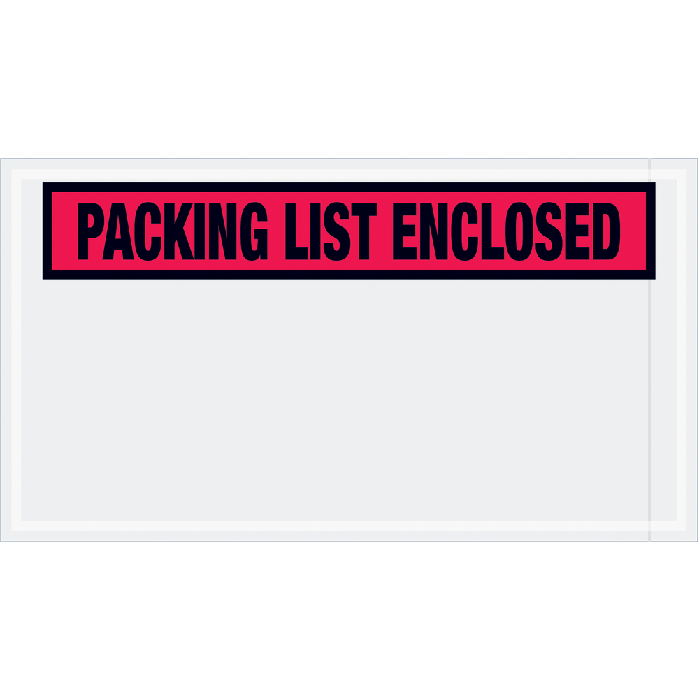 5 1/2 x 10" Red "Packing List Enclosed" Envelopes | OfficeSupply.com