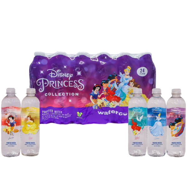 Disney Princess Purified Water, 16.9 Oz, Pack Of 24 Bottles ...