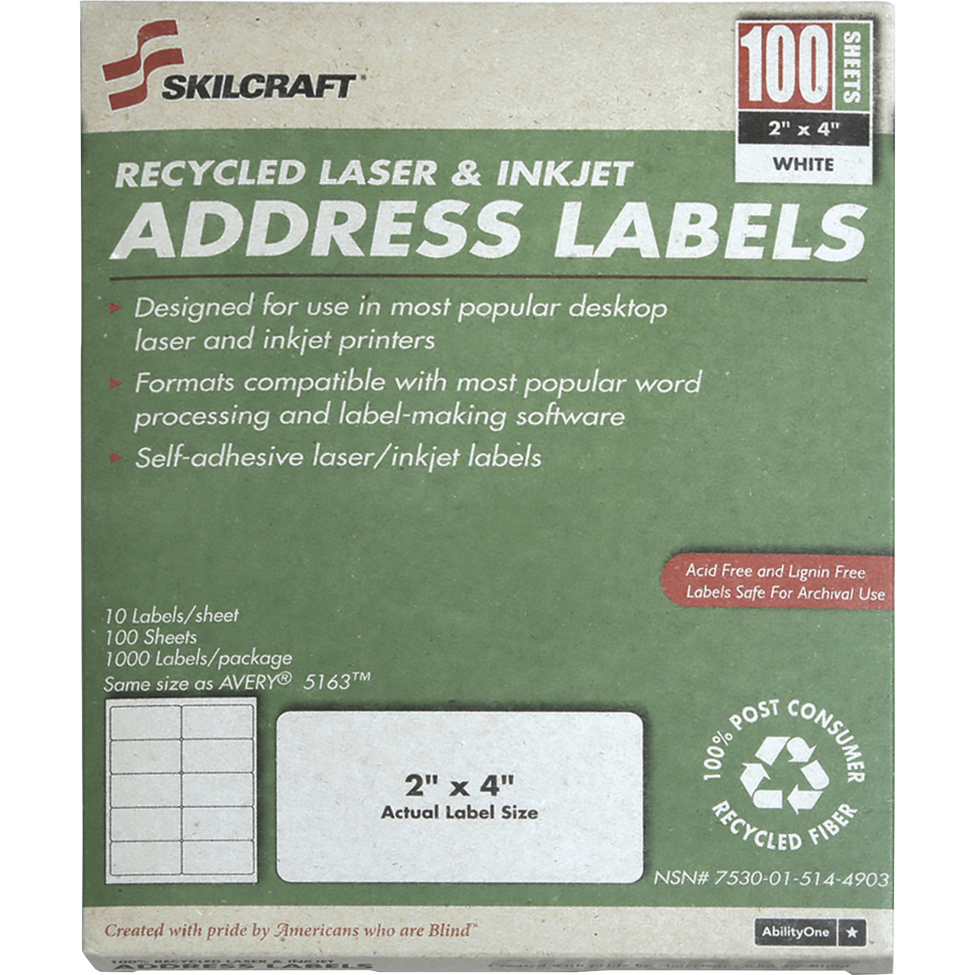 Skilcraft Shipping Labels - NSN5144903 | OfficeSupply.com