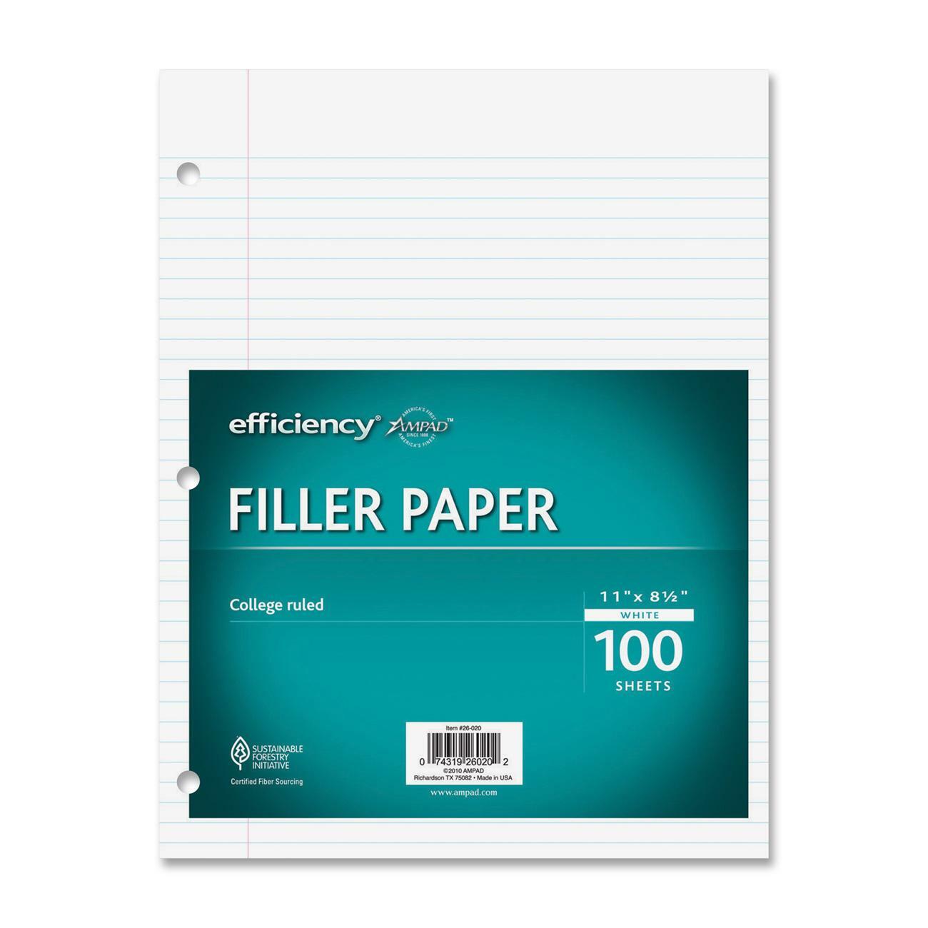 Ampad 3 - Ring Notebook Filler Paper - Letter | OfficeSupply.com