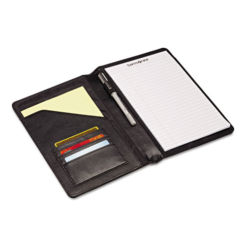 Samsonite Jr. Bi-Fold Padfolio, 5 1/2 x 8, Black | OfficeSupply.com