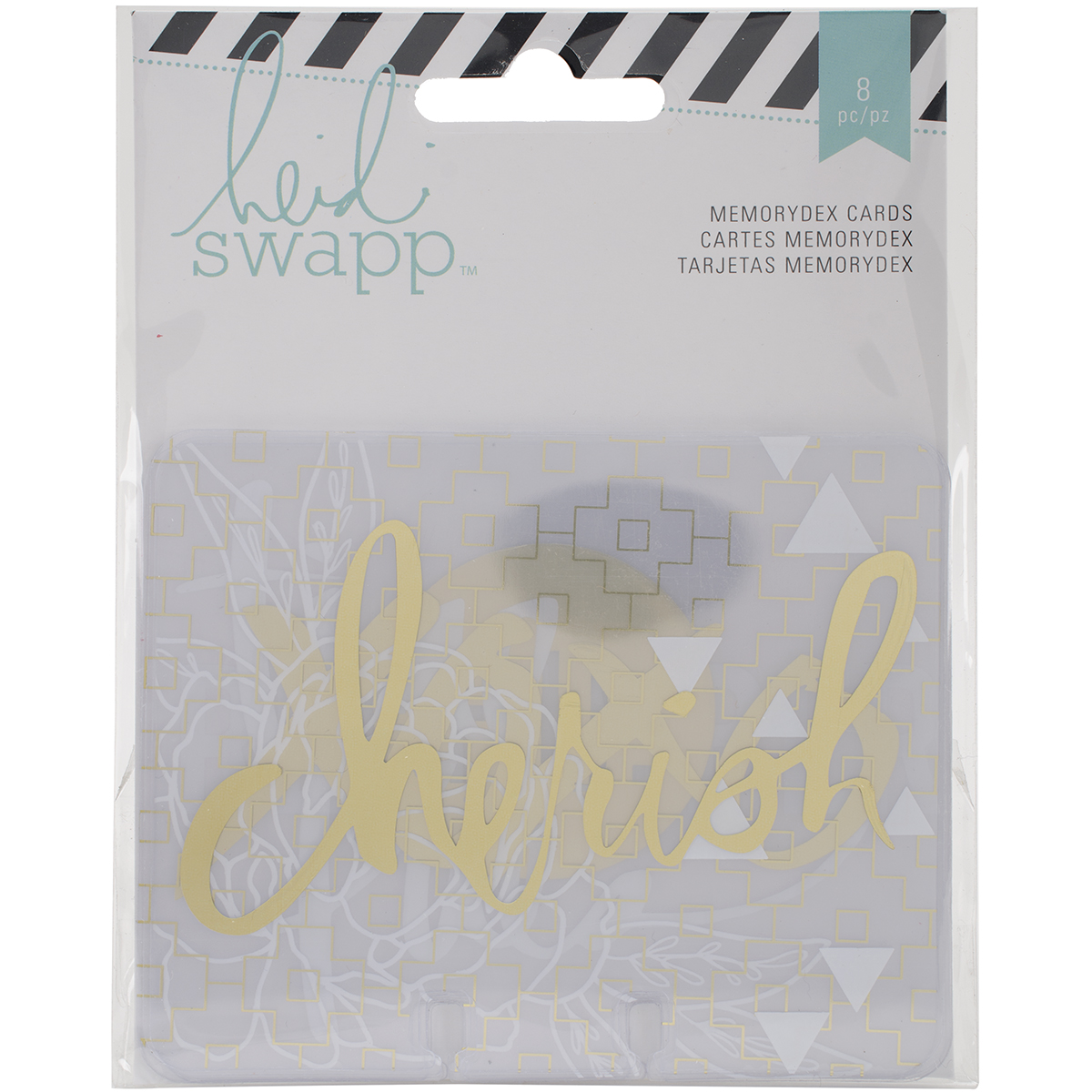 Heidi Swapp Memorydex Foiled Clear Cards 8/Pkg | OfficeSupply.com