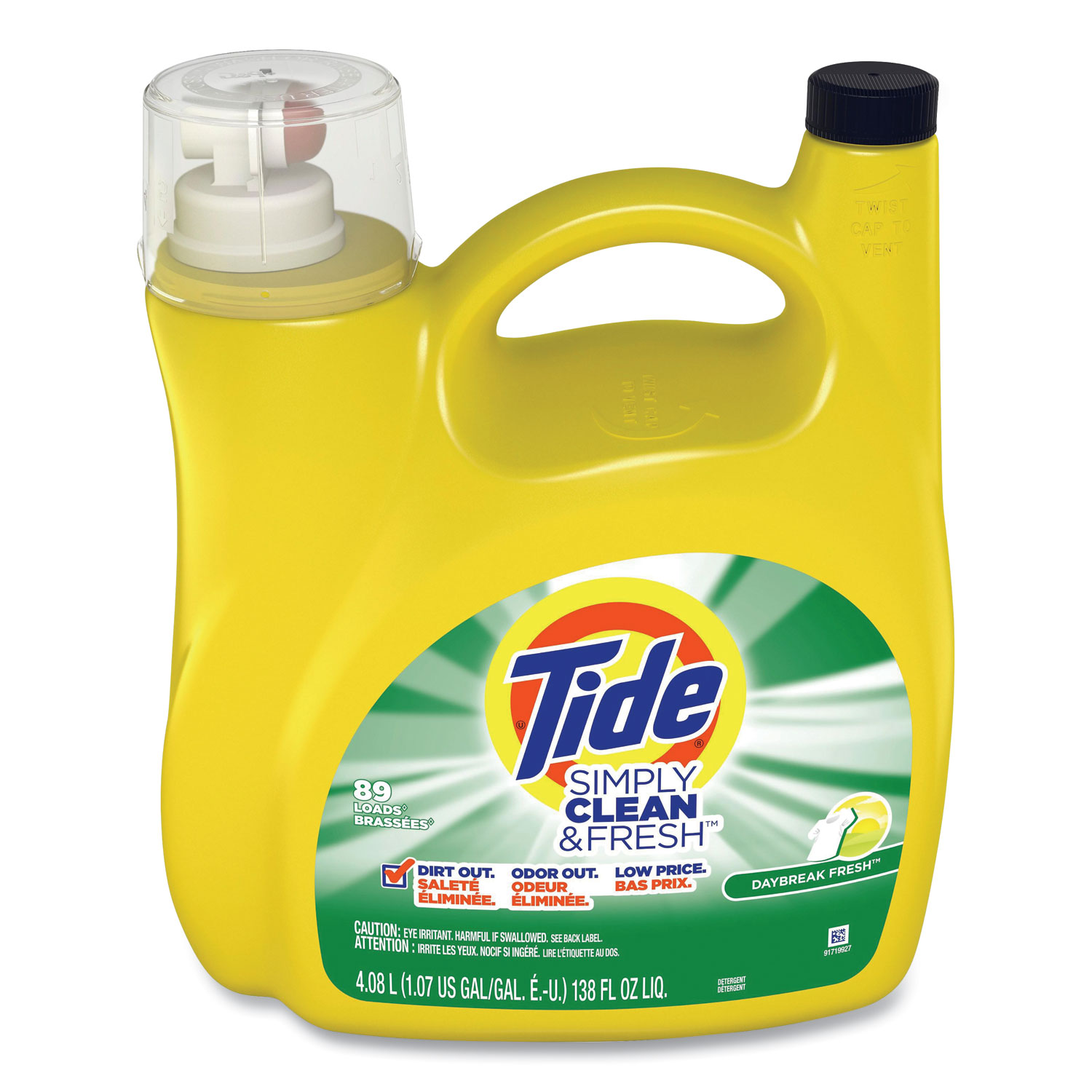 Tide Simply Clean and Fresh Laundry Detergent, Daybreak Fresh, 138 oz ...