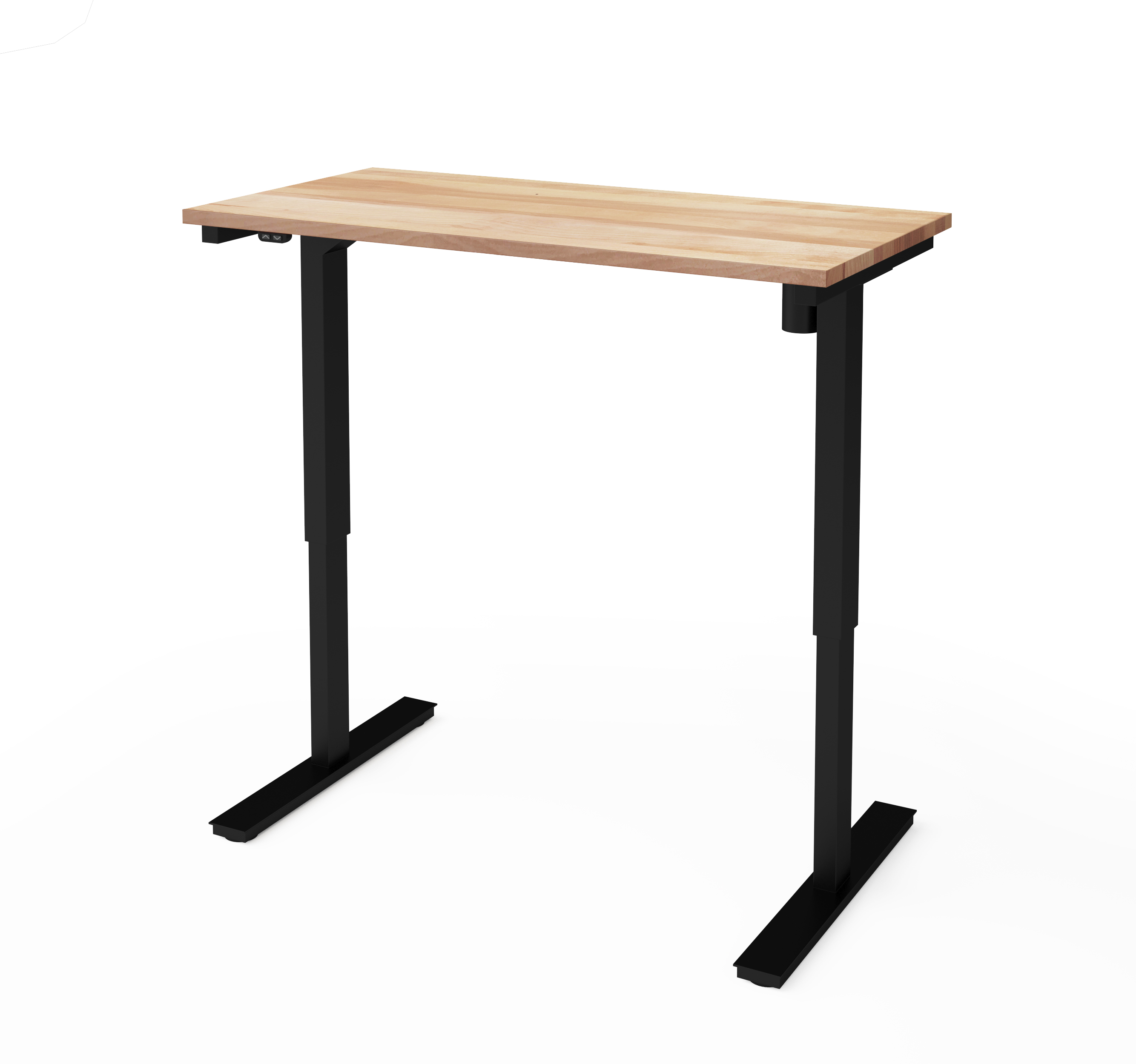 Bestar 24" x 48" Electric Height Adjustable Table with Solid Wood Work ...