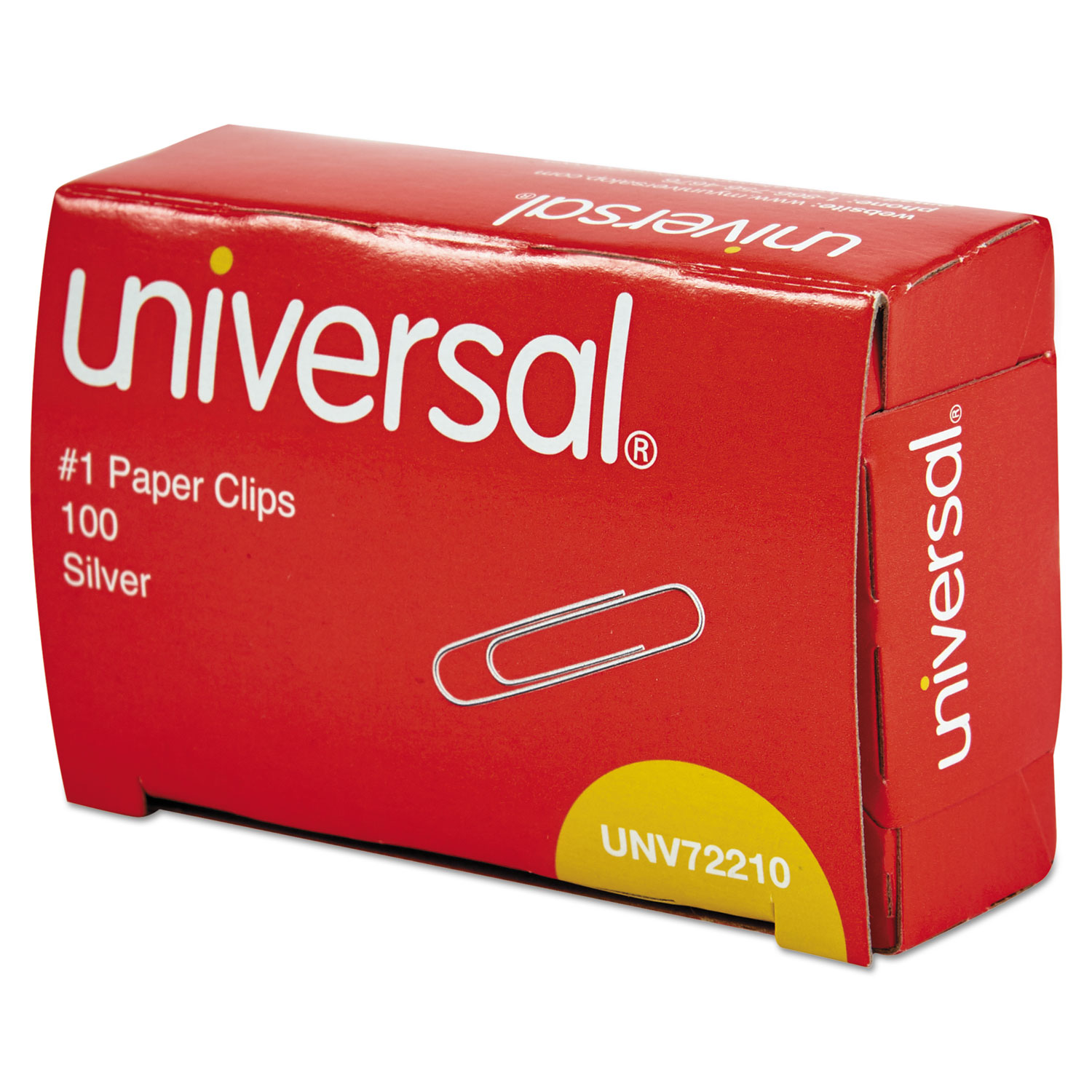 Universal Paper Clips, #1, Smooth, Silver, 100 Clips/Box, 10 Boxes/Pack ...