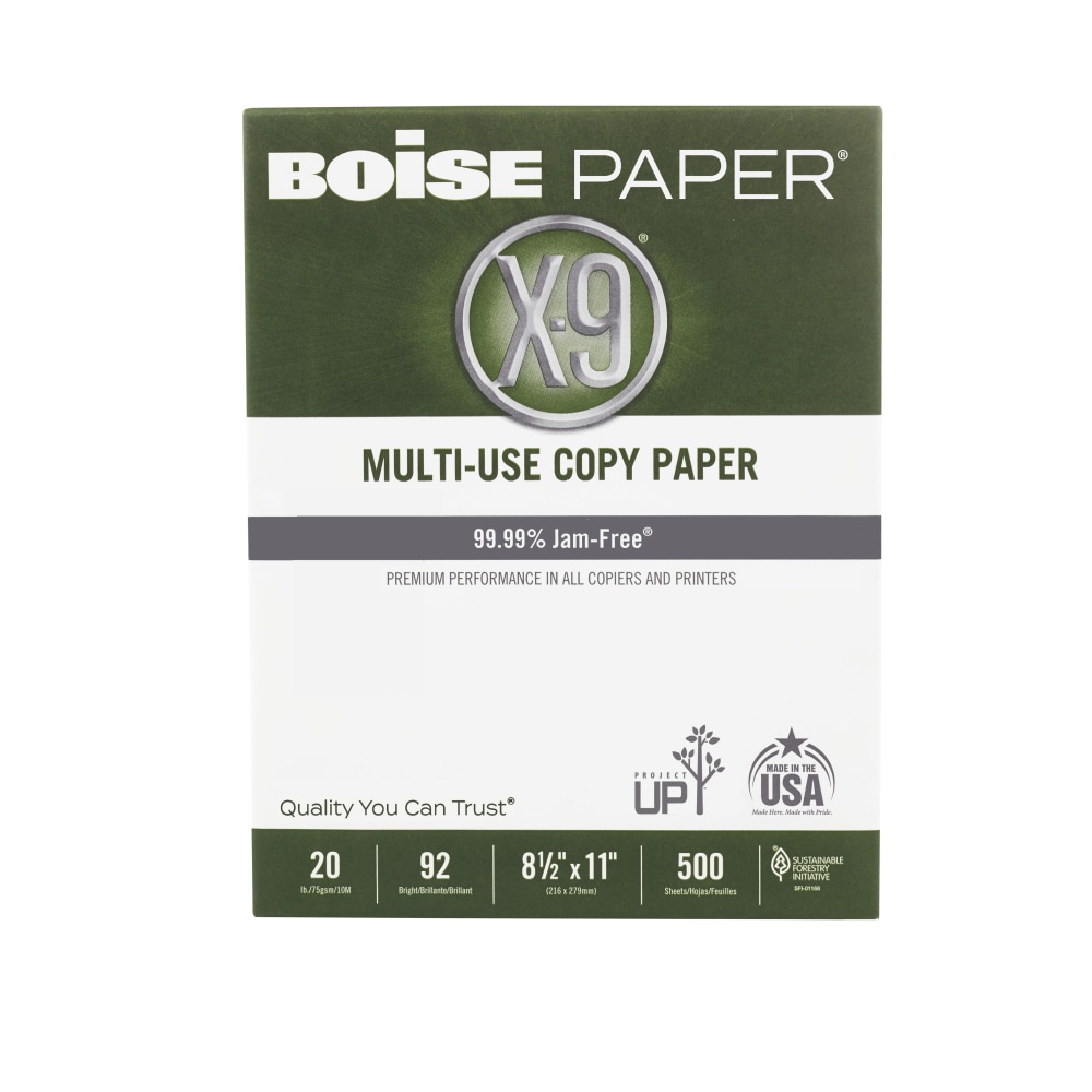 Boise X-9 Multi-Use Printer & Copy Paper, White, Letter (8.5" x 11 ...