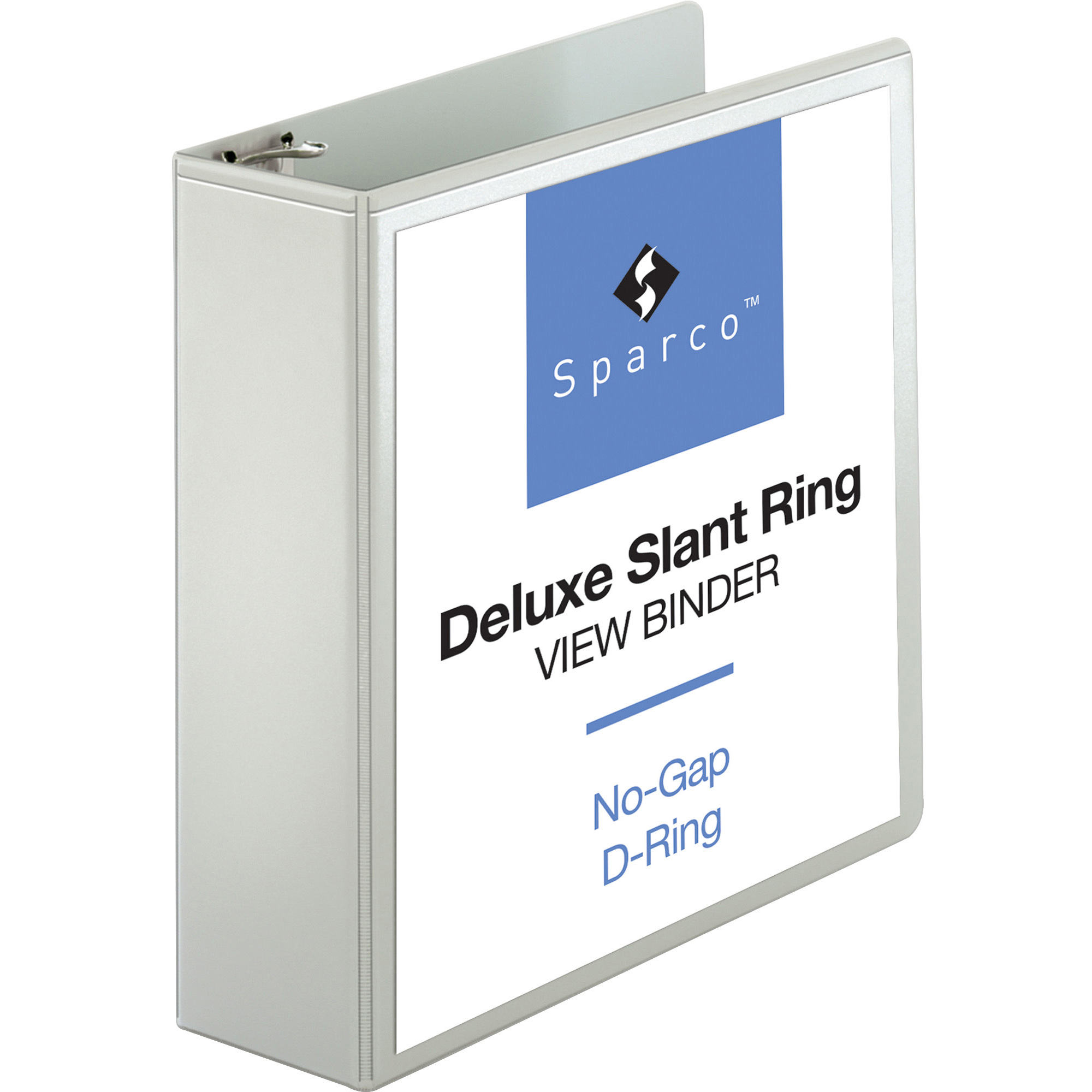 Sparco Deluxe 3" 3-Ring View Binder, Letter Size, Slant Ring, White ...