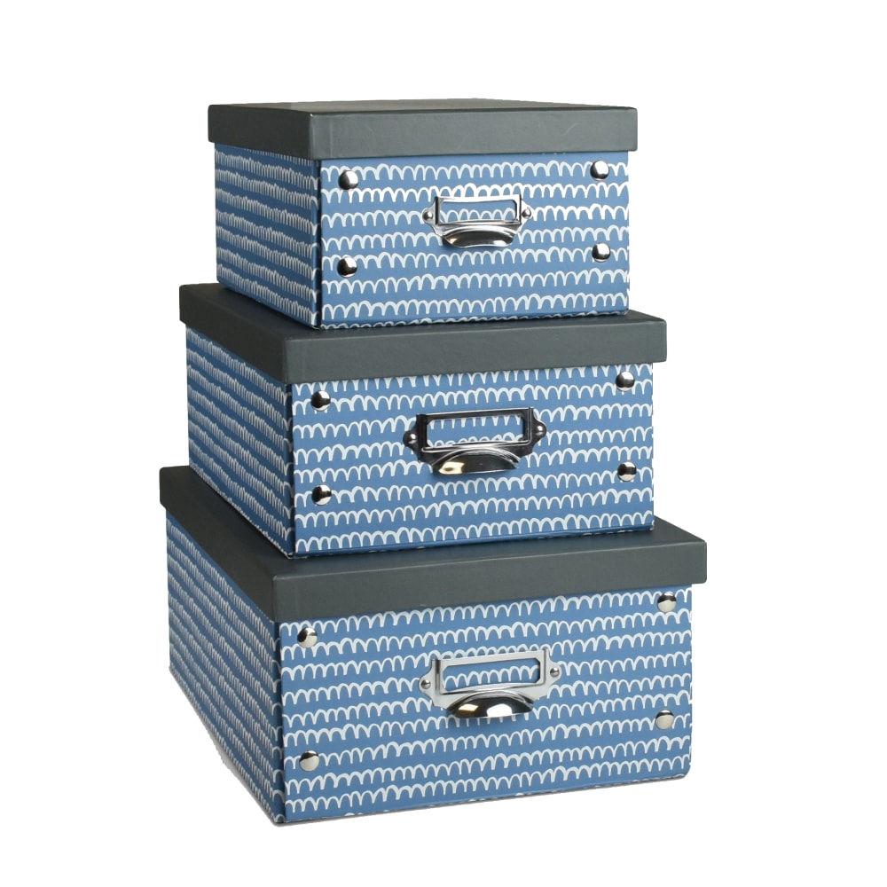 GNBI Snap Storage Boxes, Multicolor, Pack Of 3 Boxes | OfficeSupply.com