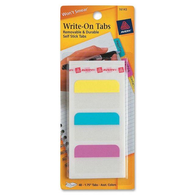 Avery Removable Write-on Tabs - AVE16143 | OfficeSupply.com