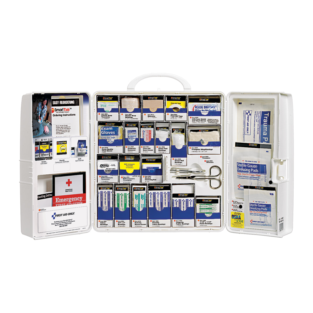 First Aid Only SmartCompliance Large First Aid Cabinet, 14-1/4"H x 4"W ...