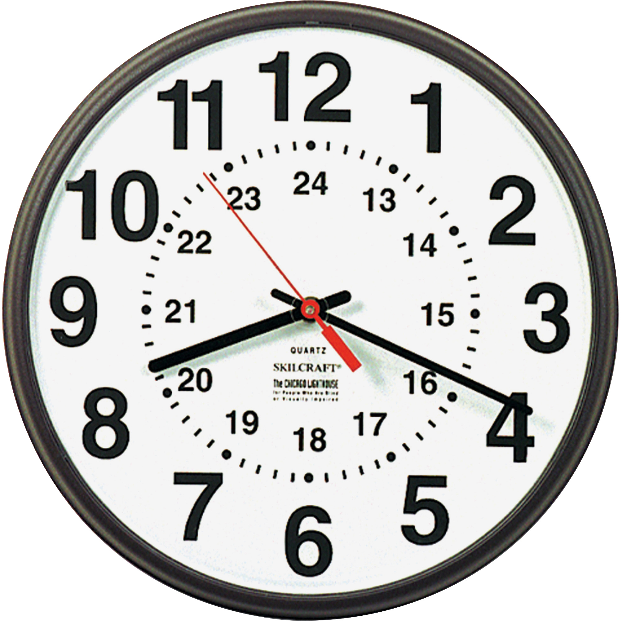 SKILCRAFT 24-Hour Wall Clock - NSN3428199 | OfficeSupply.com