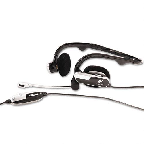 Logitech Premium Behind-the-Head Notebook PC Headset | OfficeSupply.com