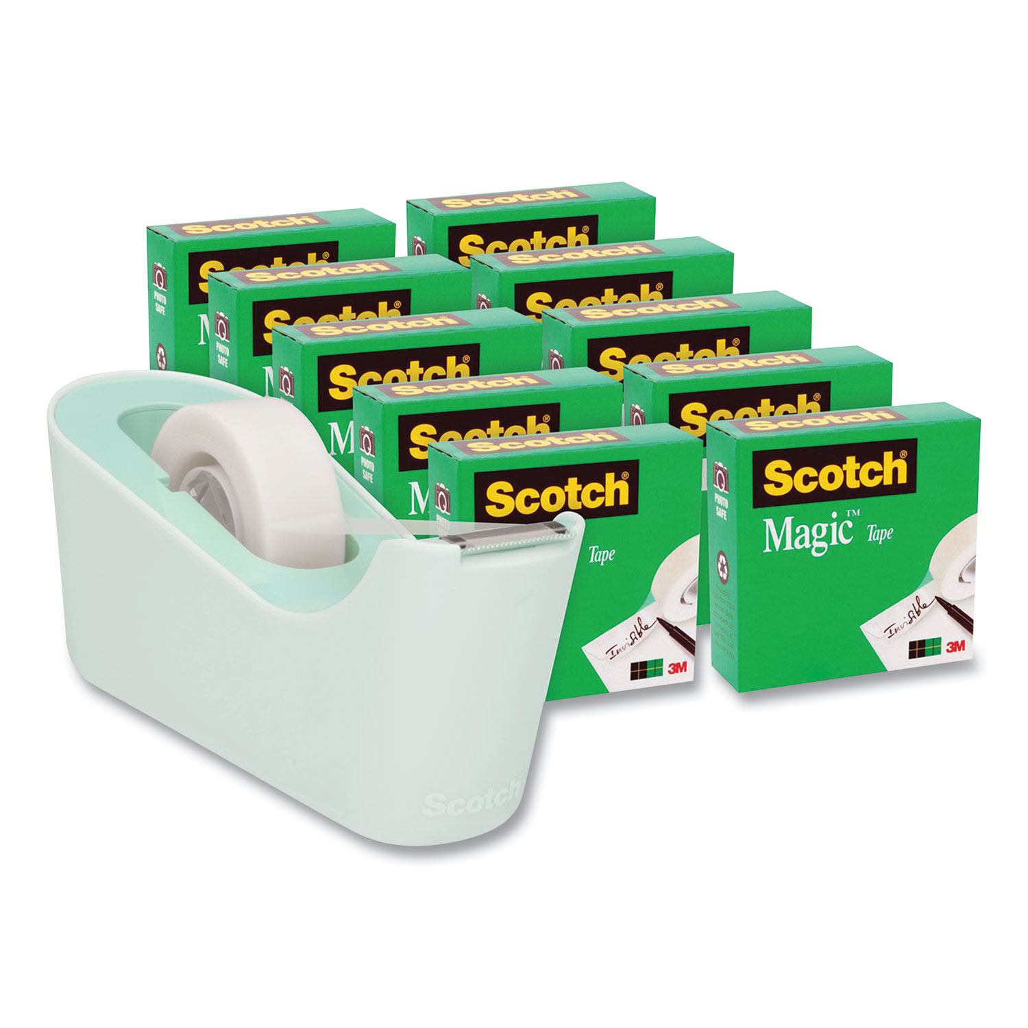Scotch Magic Tape Desktop Dispenser Value Pack, 1" Core, 0.75" x 83.33 ...