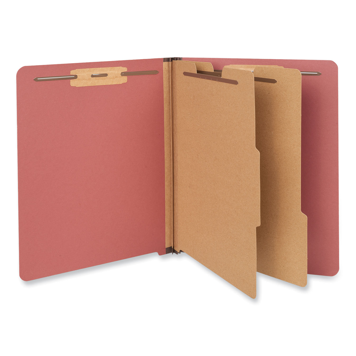 Universal Red Pressboard End Tab Classification Folders, Straight Tab ...