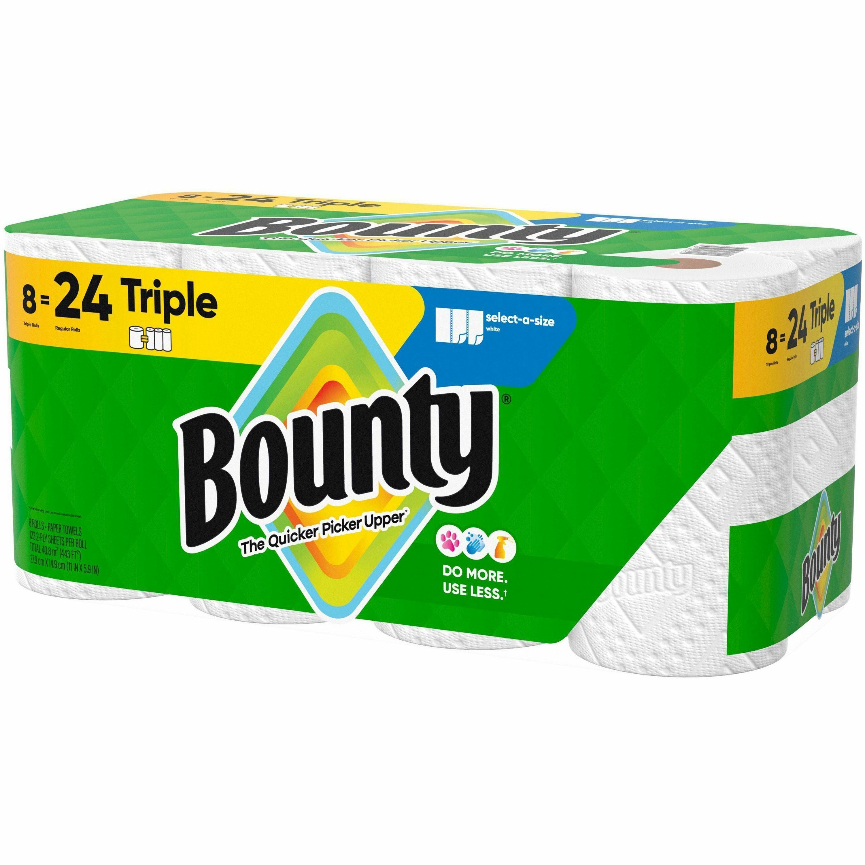 Bounty Select-a-Size Kitchen Roll Paper Towels, 2-Ply, White, 6 x 11 ...