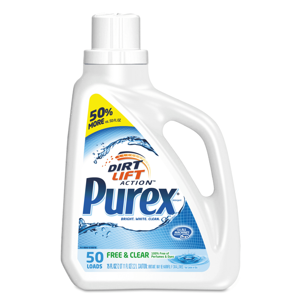 Purex Free & Clear Liquid Laundry Detergent, 150 Oz Bottle, Case Of 4 ...