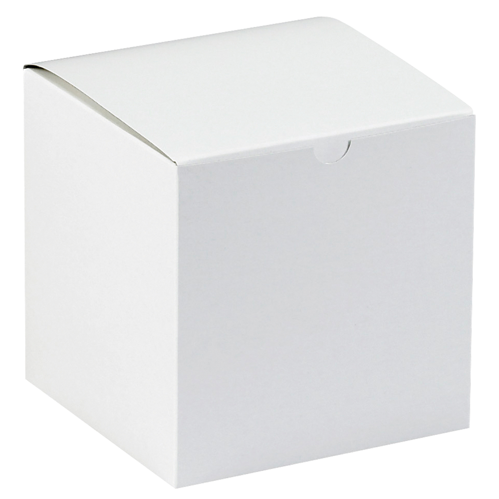 7 x 7 x 7" White Gift Boxes - BOXGB777 | OfficeSupply.com